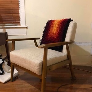 Make Your Own Rya Rug Kit Called "ild" in Red-orange-yellow. Size 31" X ...