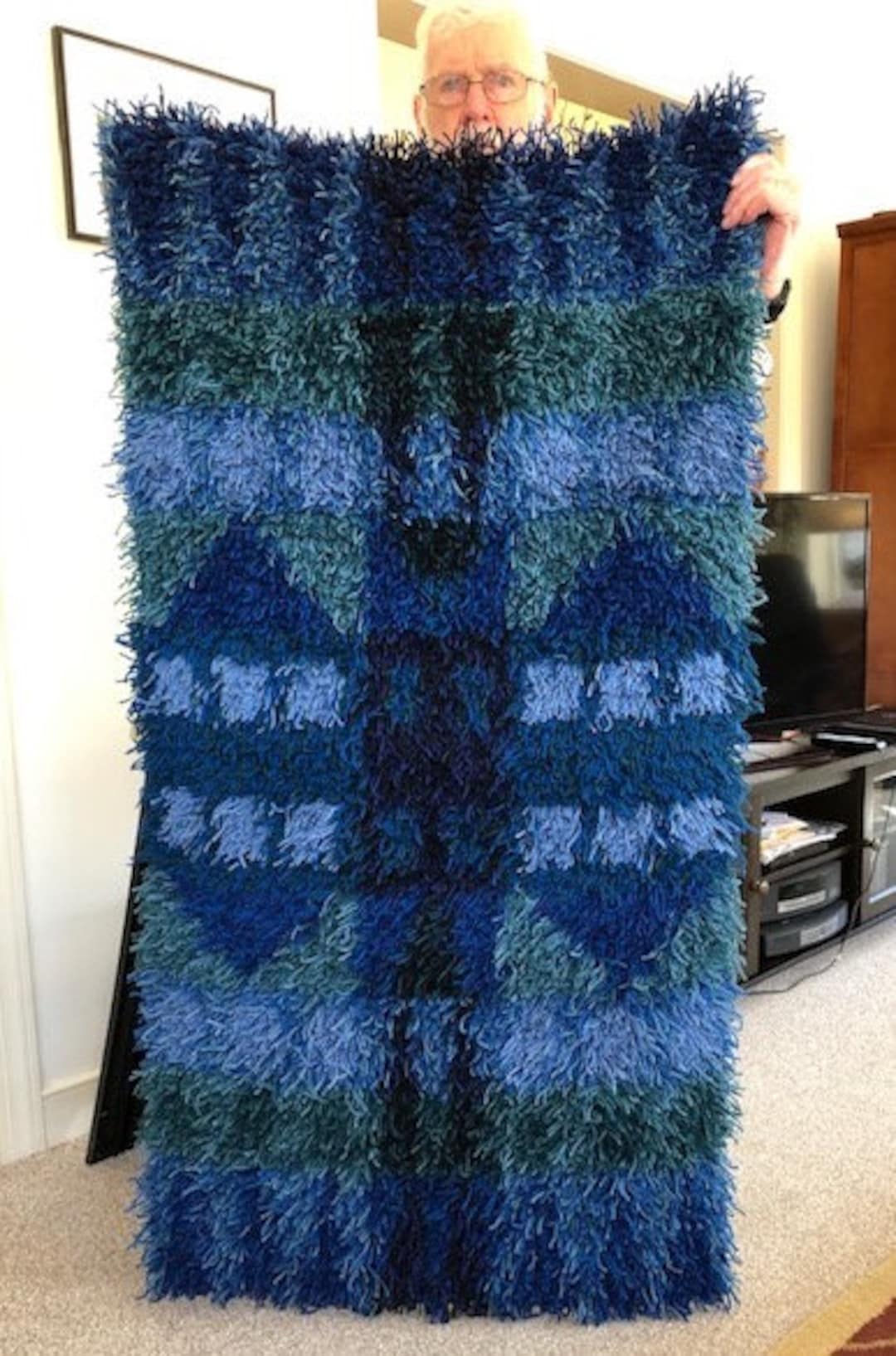 Rya Rug Kit From Norway "skjold" ...heritage Wool Yarn, Wool & Linen ...