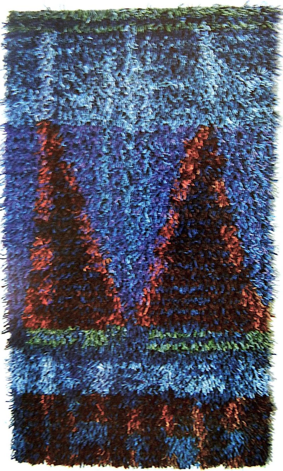 Rya Rug Kit – Brygge Bridge Design, Vintage Norwegian Craft (60x110cm ...