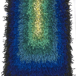 Make Your Own Rya Rug Kit Called "ild" in Red-orange-yellow. Size 31" X ...
