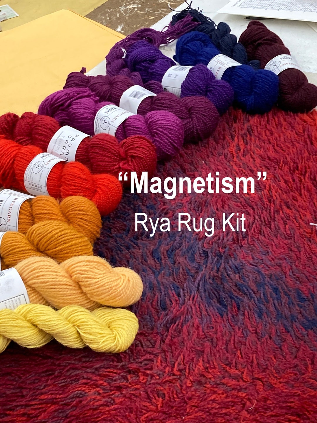Rya Rug Kit "magnetism" Designed by Melinda Byrd in 1979. Heritage ...