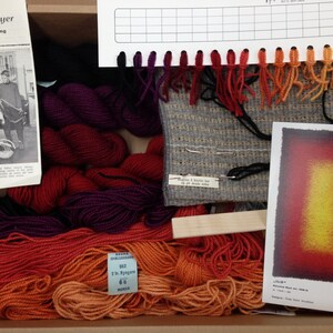 Make Your Own Rya Rug Kit Called "ild" in Red-orange-yellow. Size 31" X ...