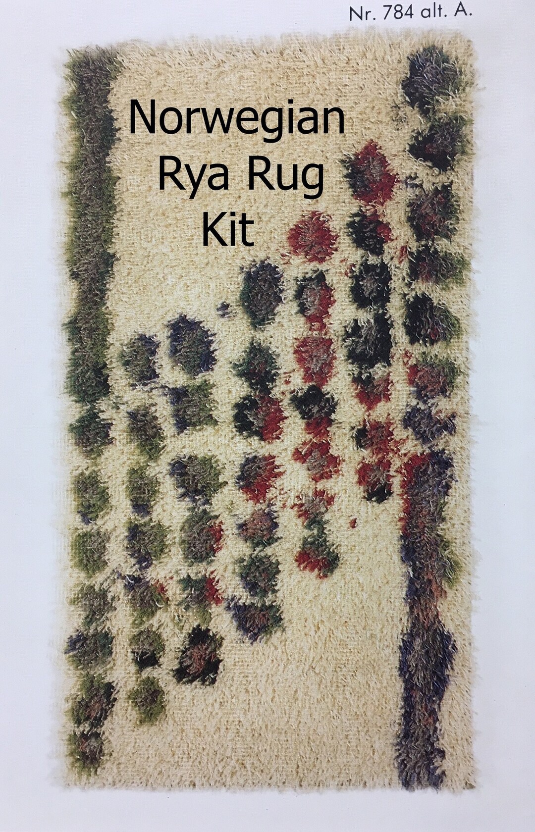 Norwegian Rya Rug Kit: Modern Design, White Color Scheme (80 X 150 Cm ...