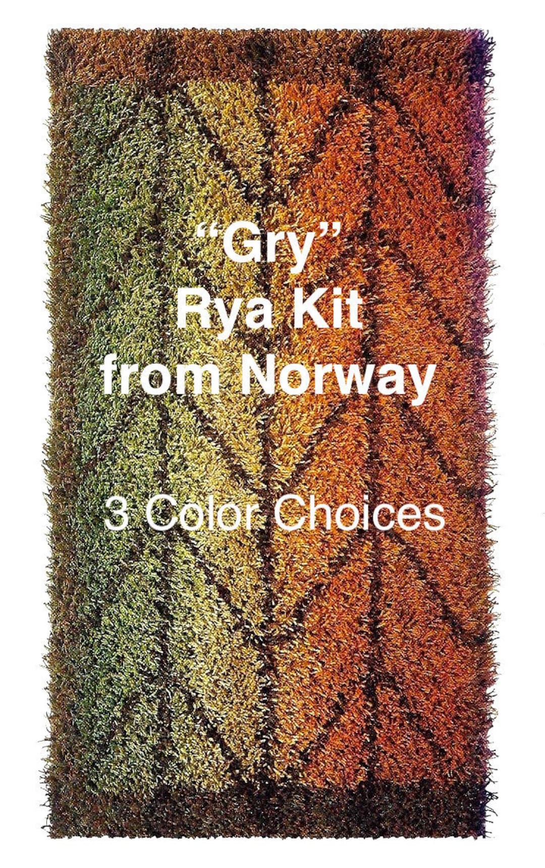 Gry Rya Rug Kit: 24"x43" Virgin Wool, Made in Norway - Etsy
