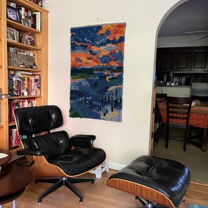 NEW Rya Rug Kit "view Across the Potomac" Size 31" X 47" (80 X 120 Cm ...