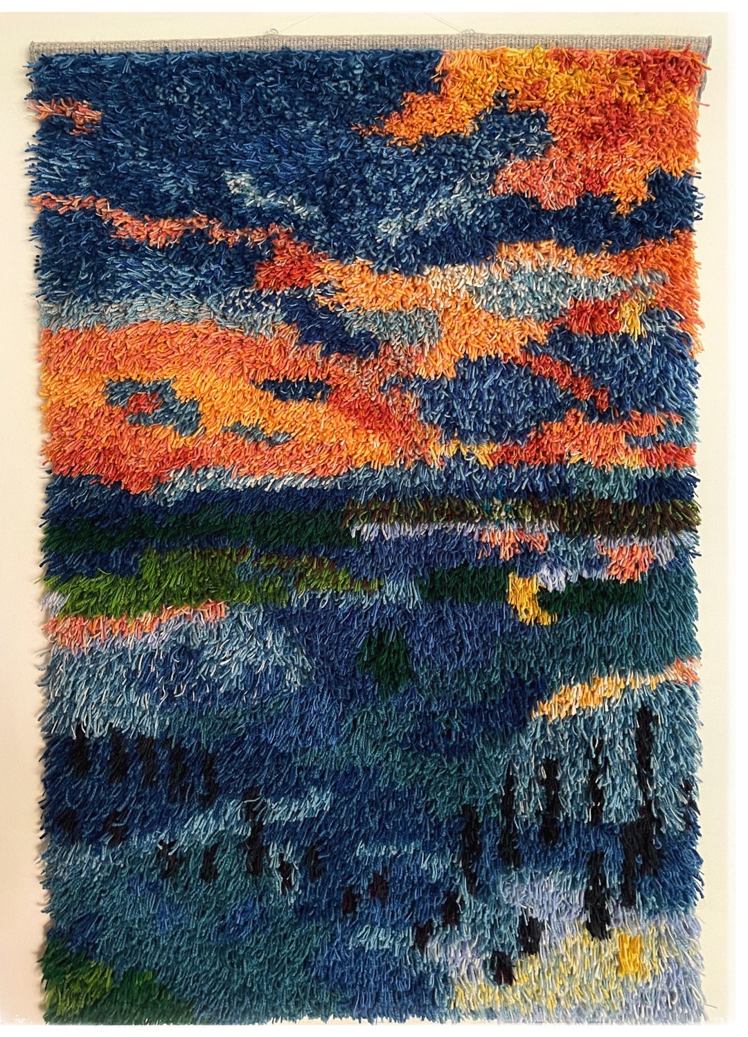 NEW Rya Rug Kit "view Across the Potomac" Size 31" X 47" (80 X 120 Cm ...