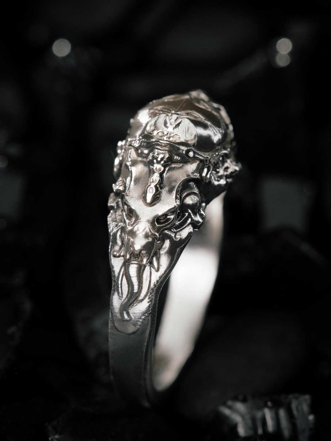 Mecha Ganesha Duo | Sterling 925 Biomechanical Elephant-head | Hindu ...