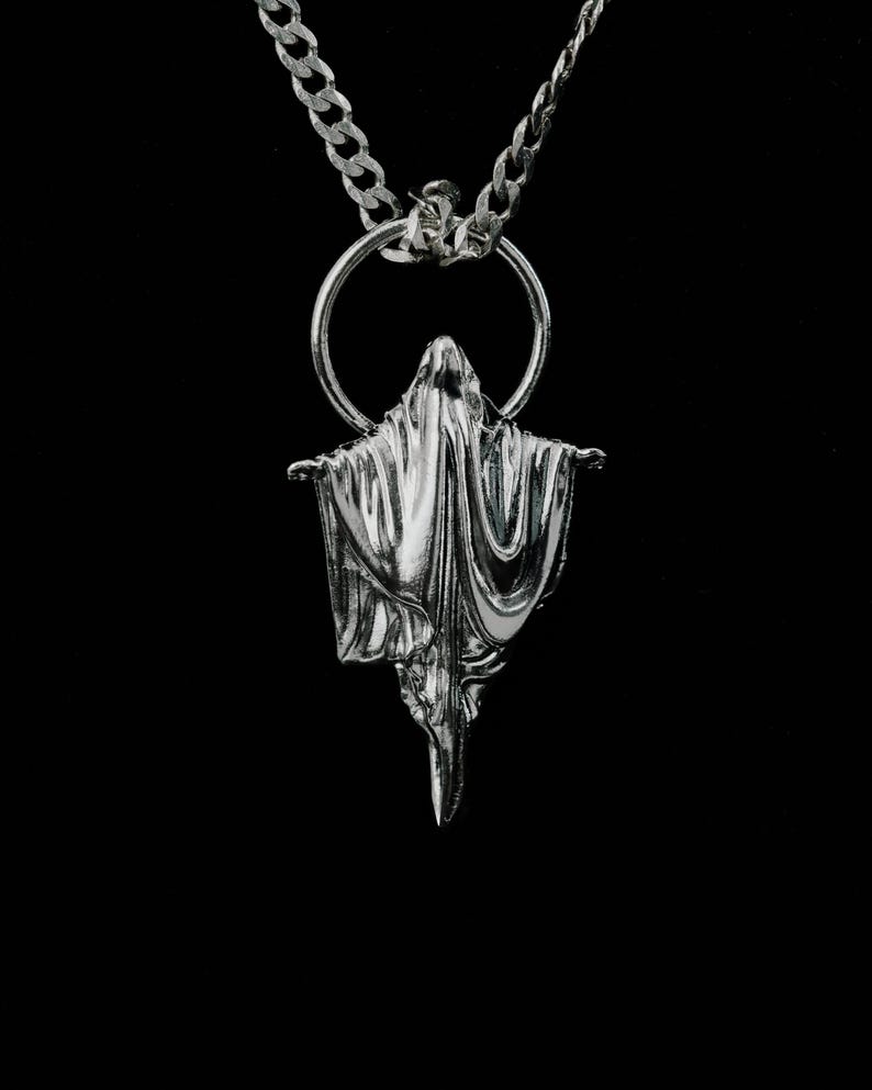Ethereal Ghost Necklace | Sterling Silver Spooky Spirit Necklace ...