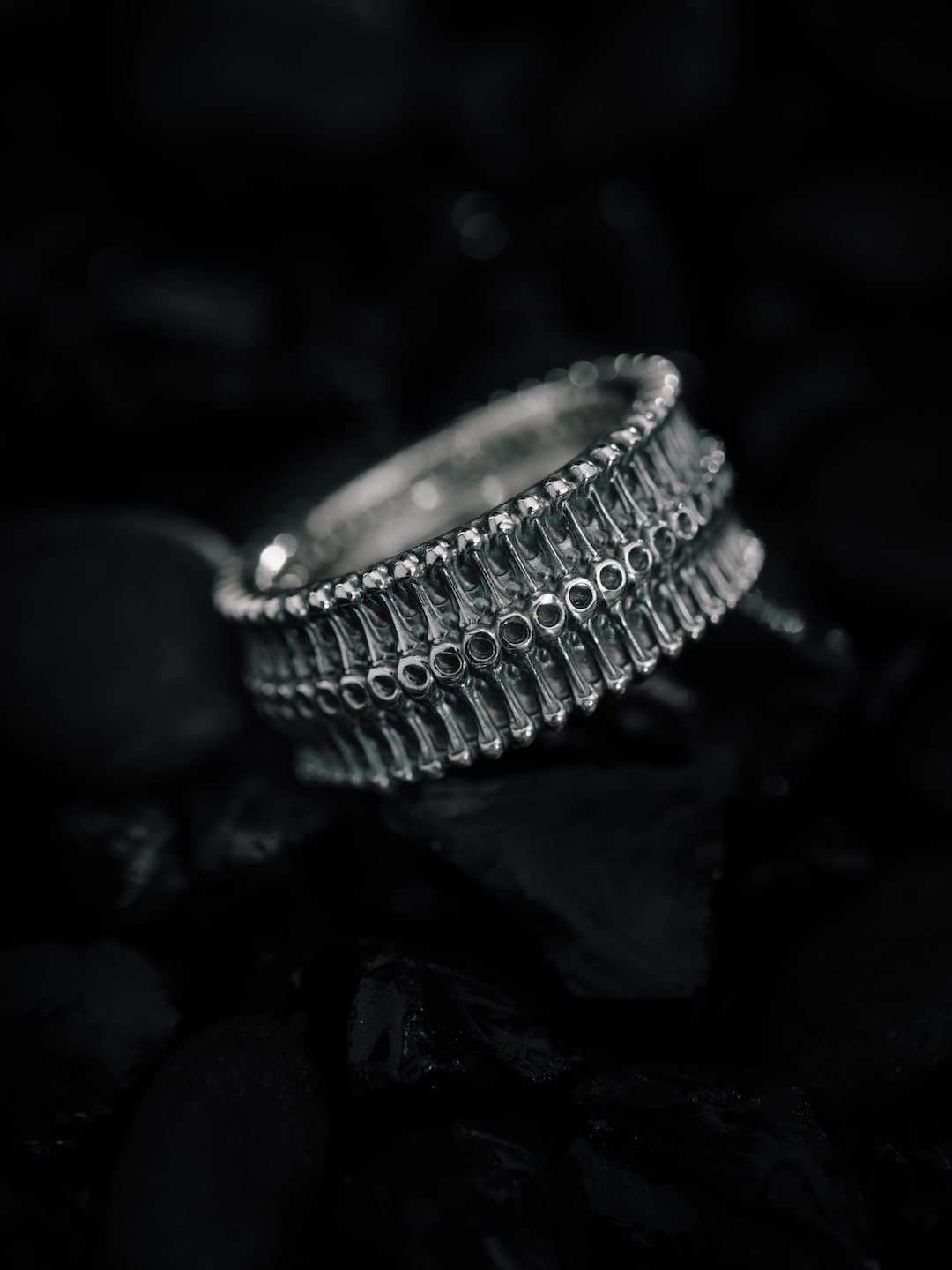 Handmade Sterling Silver Spine Ring: Sci-fi Biomechanical Design - Etsy