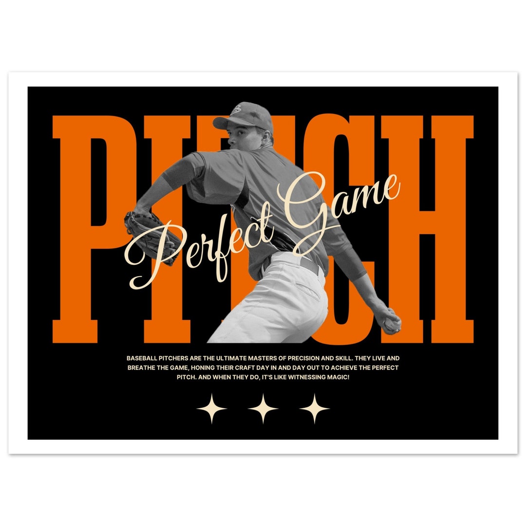 Baseball Pitcher Poster, Baseball Poster, Baseball Wall Art, Baseball ...