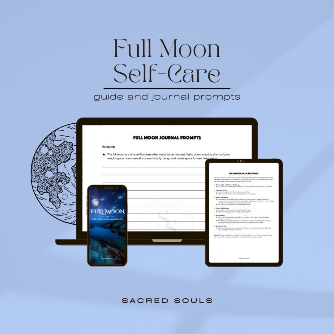 Full Moon Self-care Guide *digital Guide and Journal Prompts* - Etsy