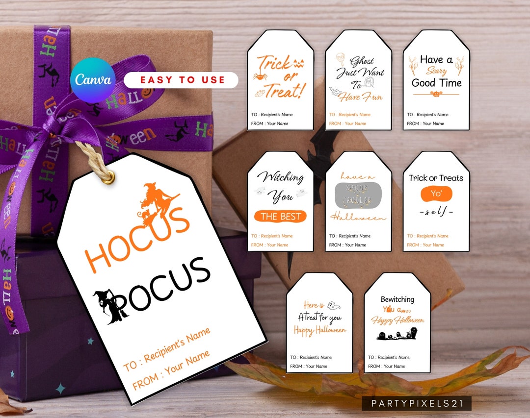 Halloween Printables, Halloween Thank You Tag, Tag Halloween, Gift for ...