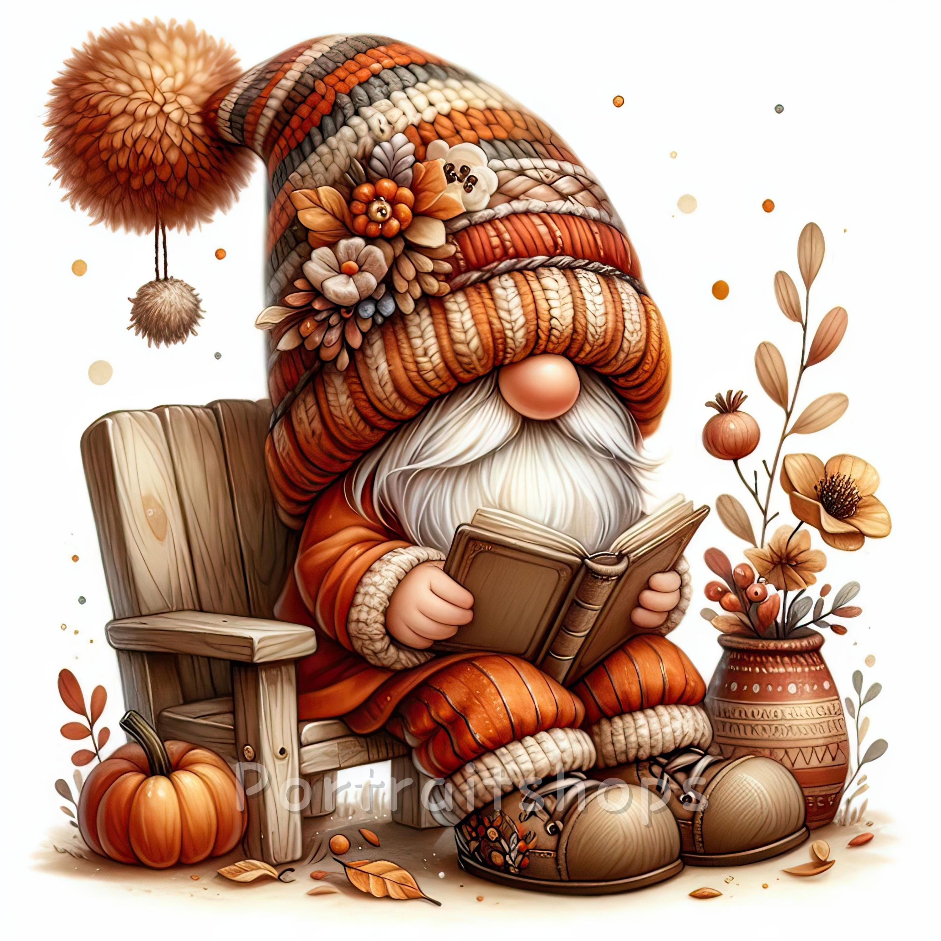 Fall Watercolor Gnome Clipart: Harvest Thanksgiving Set (JPG) - Etsy