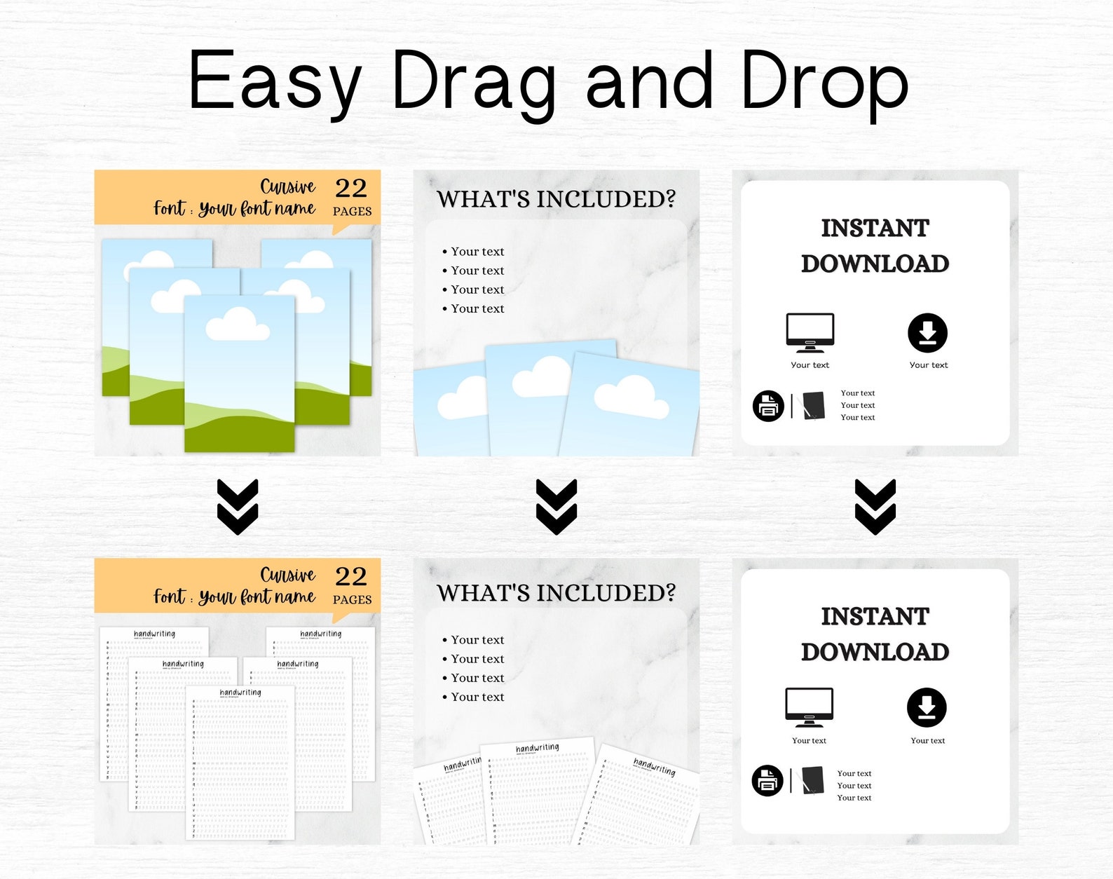Worksheet Template, Etsy Listing Template, Worksheet Mockup, Worksheet ...