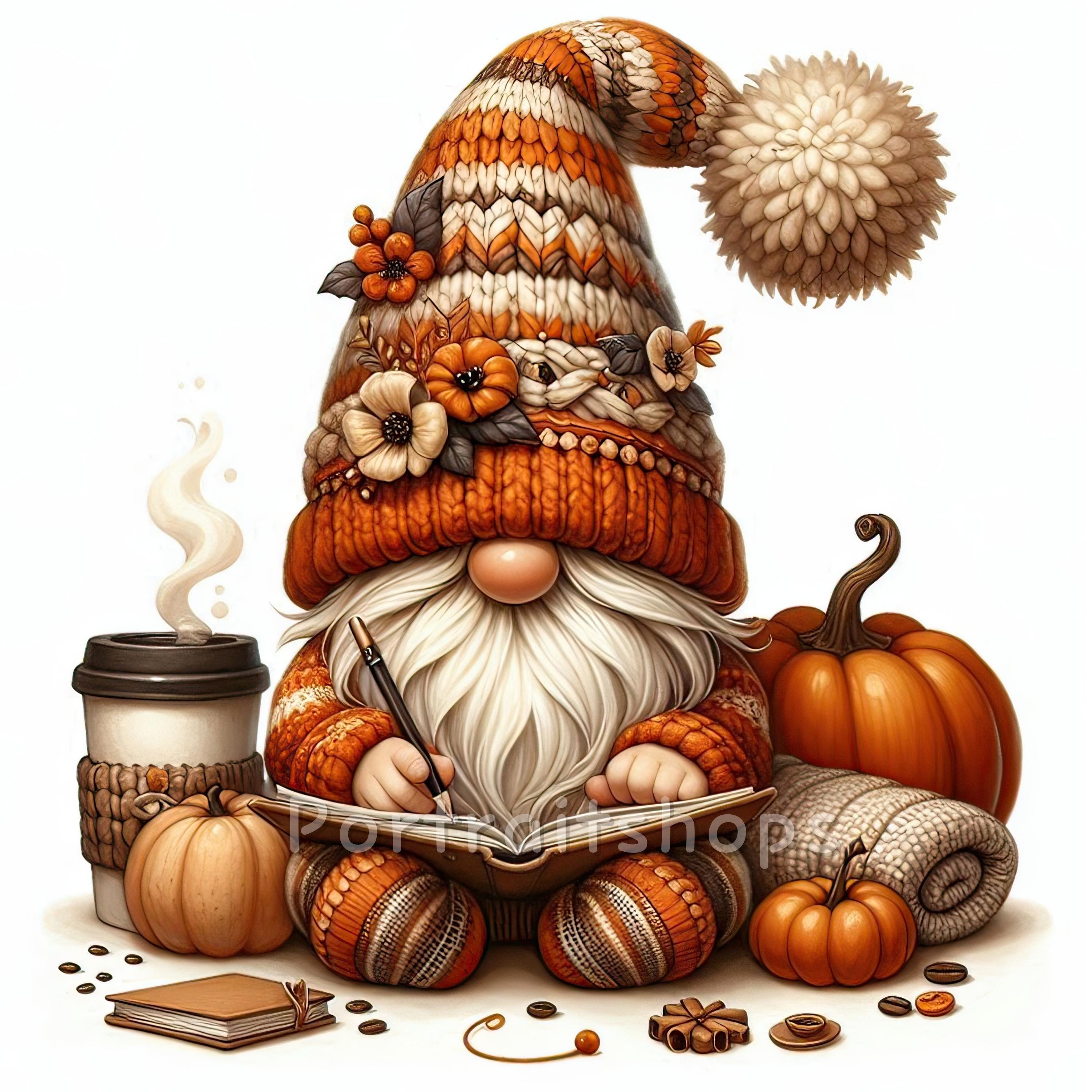 Fall Watercolor Gnome Clipart: Harvest Thanksgiving Set (JPG) - Etsy