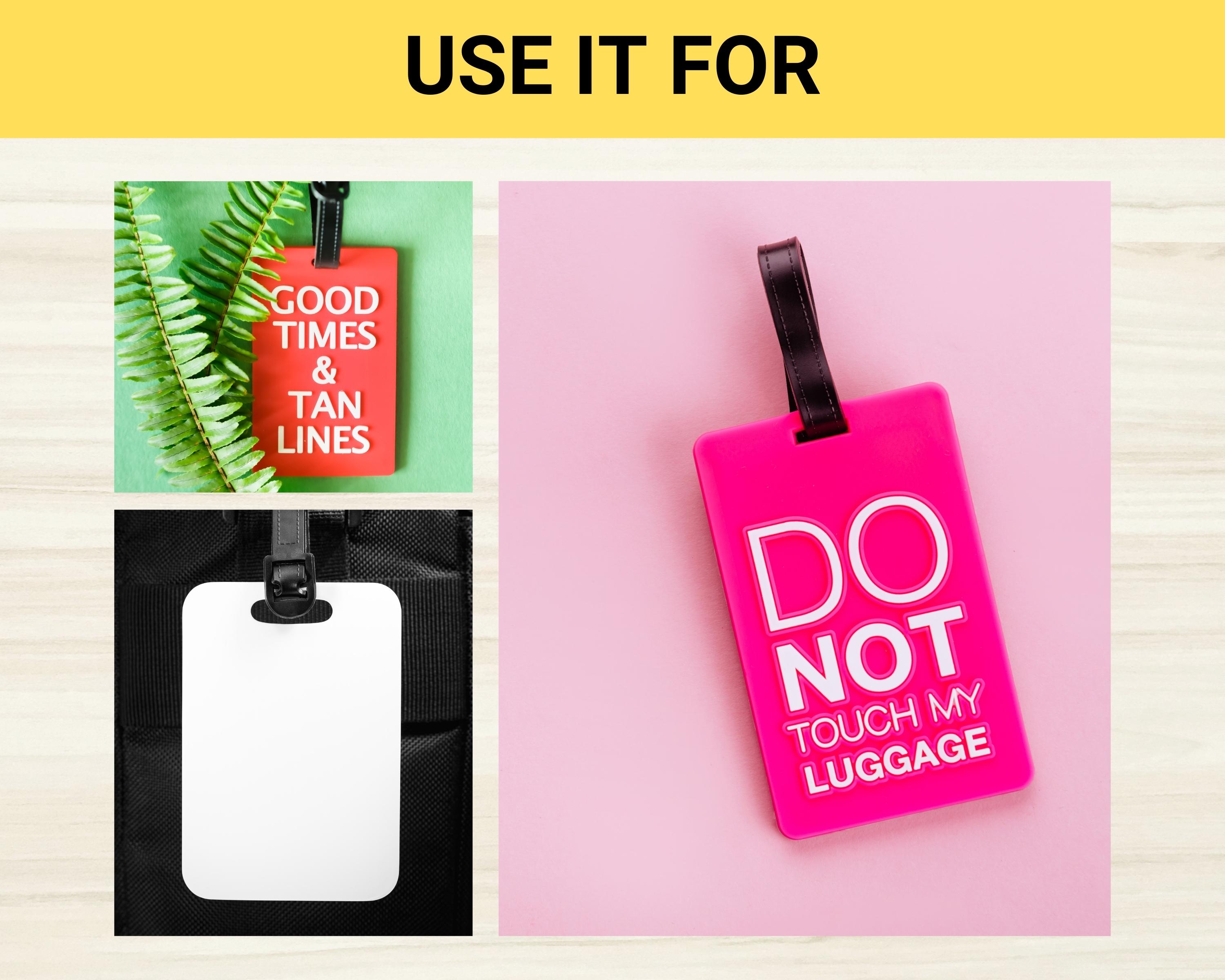 Personalized Luggage Tag Template: Canva Editable (PDF & PNG) - Etsy