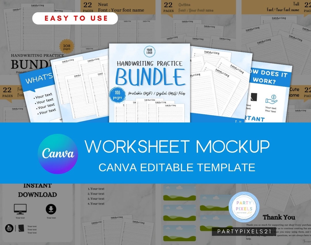 Worksheet Template Canva, Canva Listing Template, Worksheet Template ...