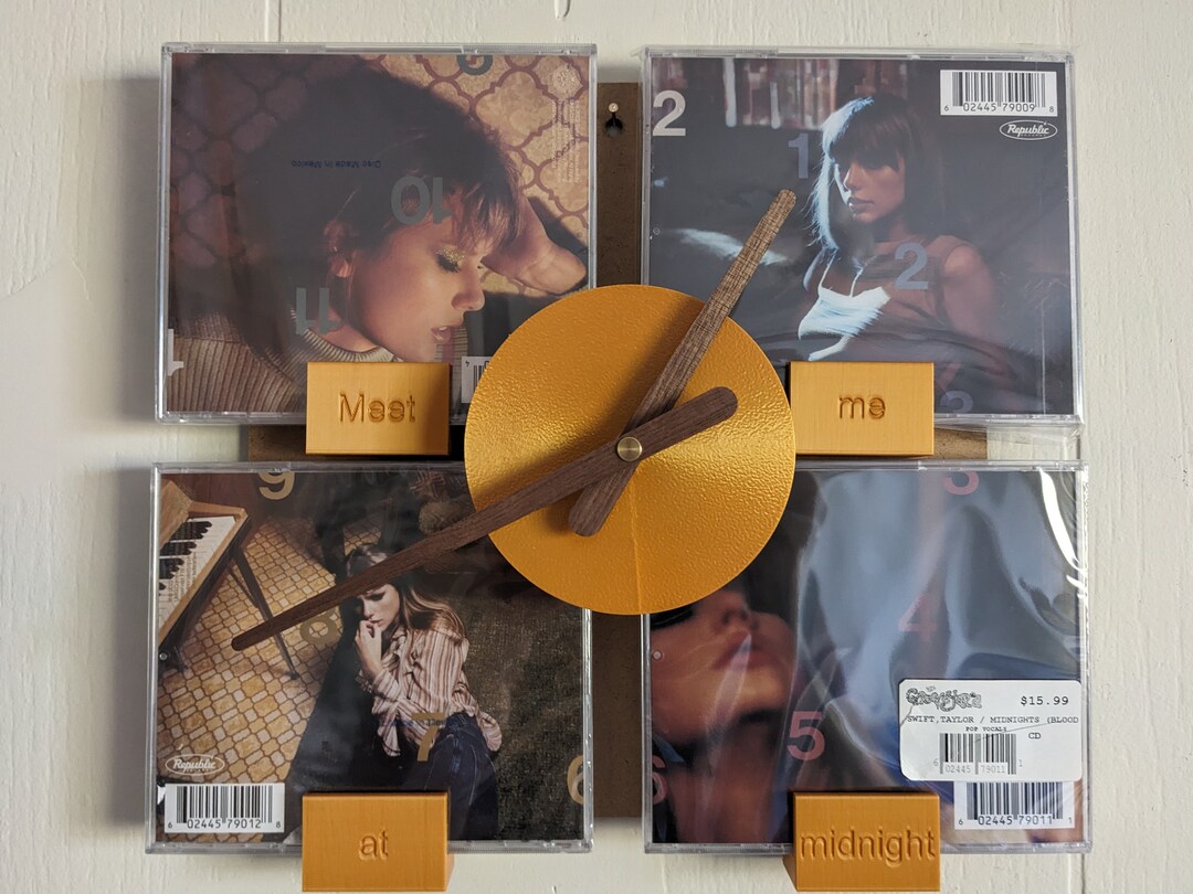 Taylor Swift Midnights CD Clock Replica DIY Swifites Clock Only No Cds ...