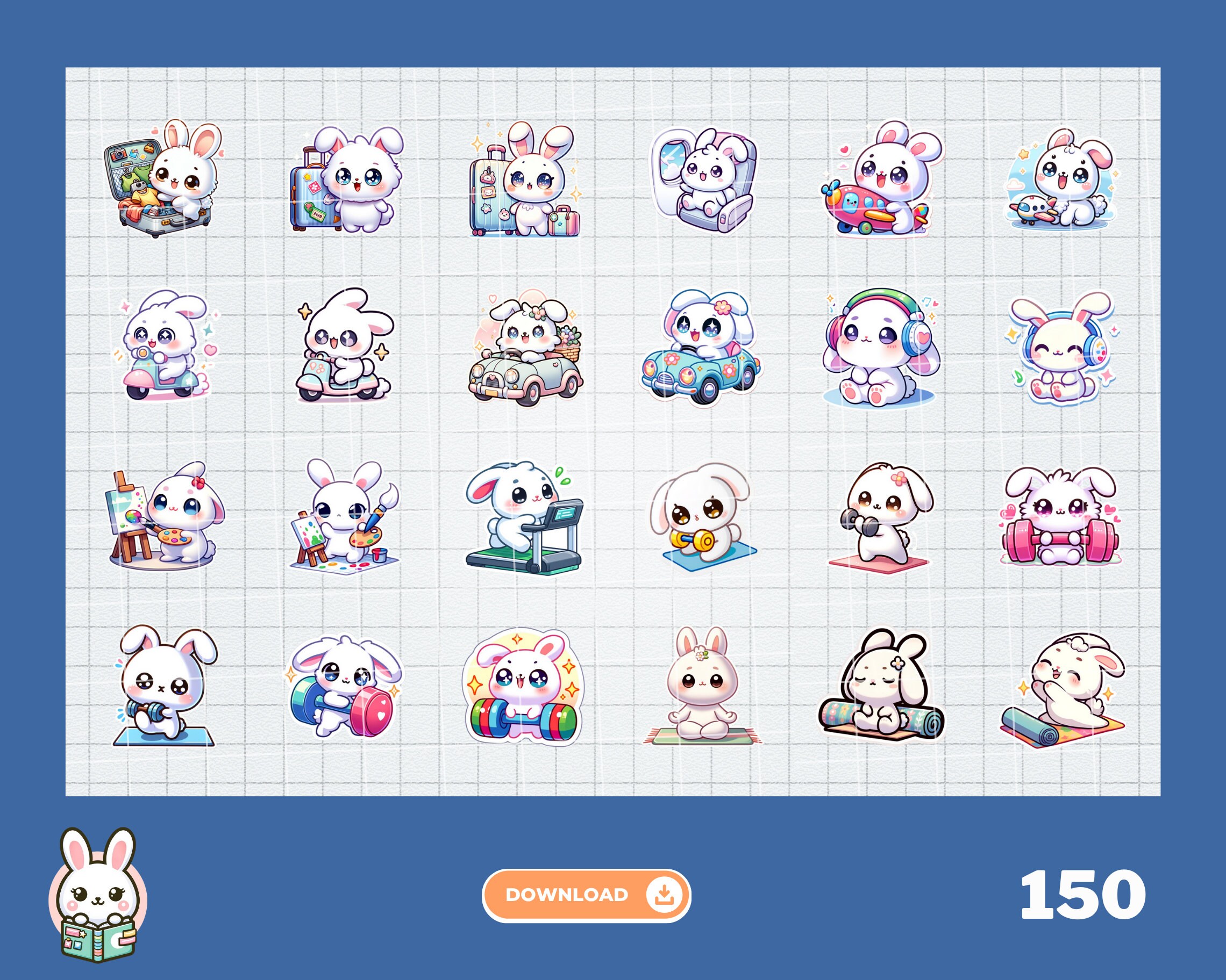 Digital Stickers | Daily Routine Stickers | Cute Kawaii Planner ...