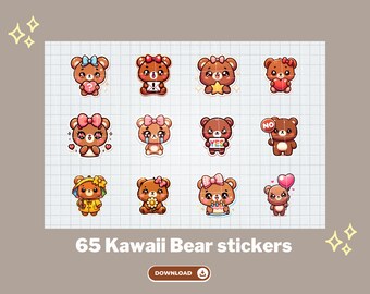 Digital Stickers | Daily Routine Stickers | Cute Kawaii Planner ...