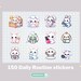 Digital Stickers Daily Routine Stickers Cute Kawaii Planner Stickers ...