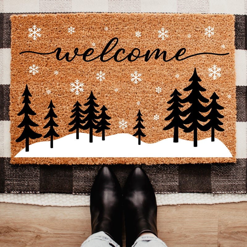 Welcome Winter Door Mat - Etsy