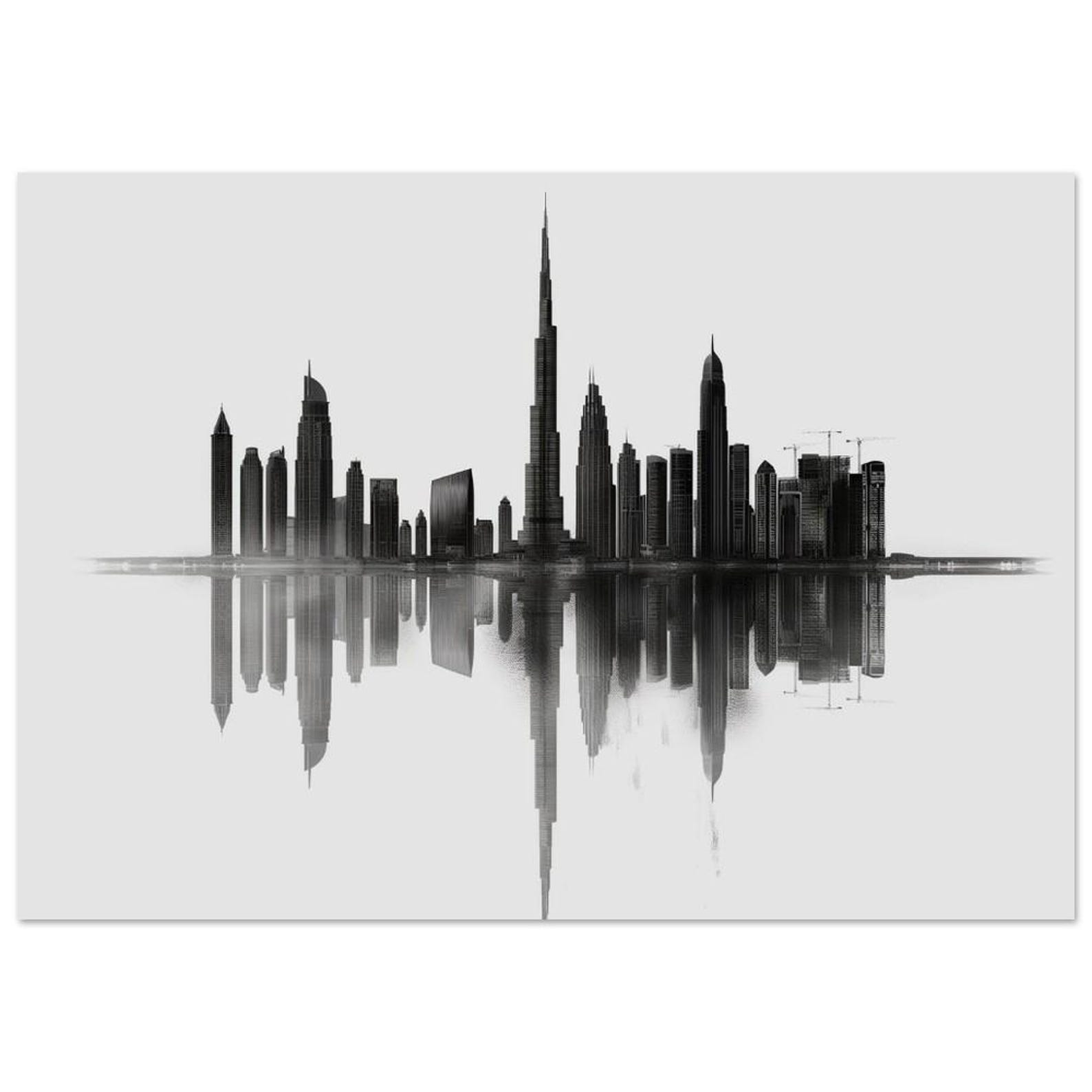 Dubai Skyline Art Print Dubai Print Dubai Poster Dubai Wall Art Dubai ...