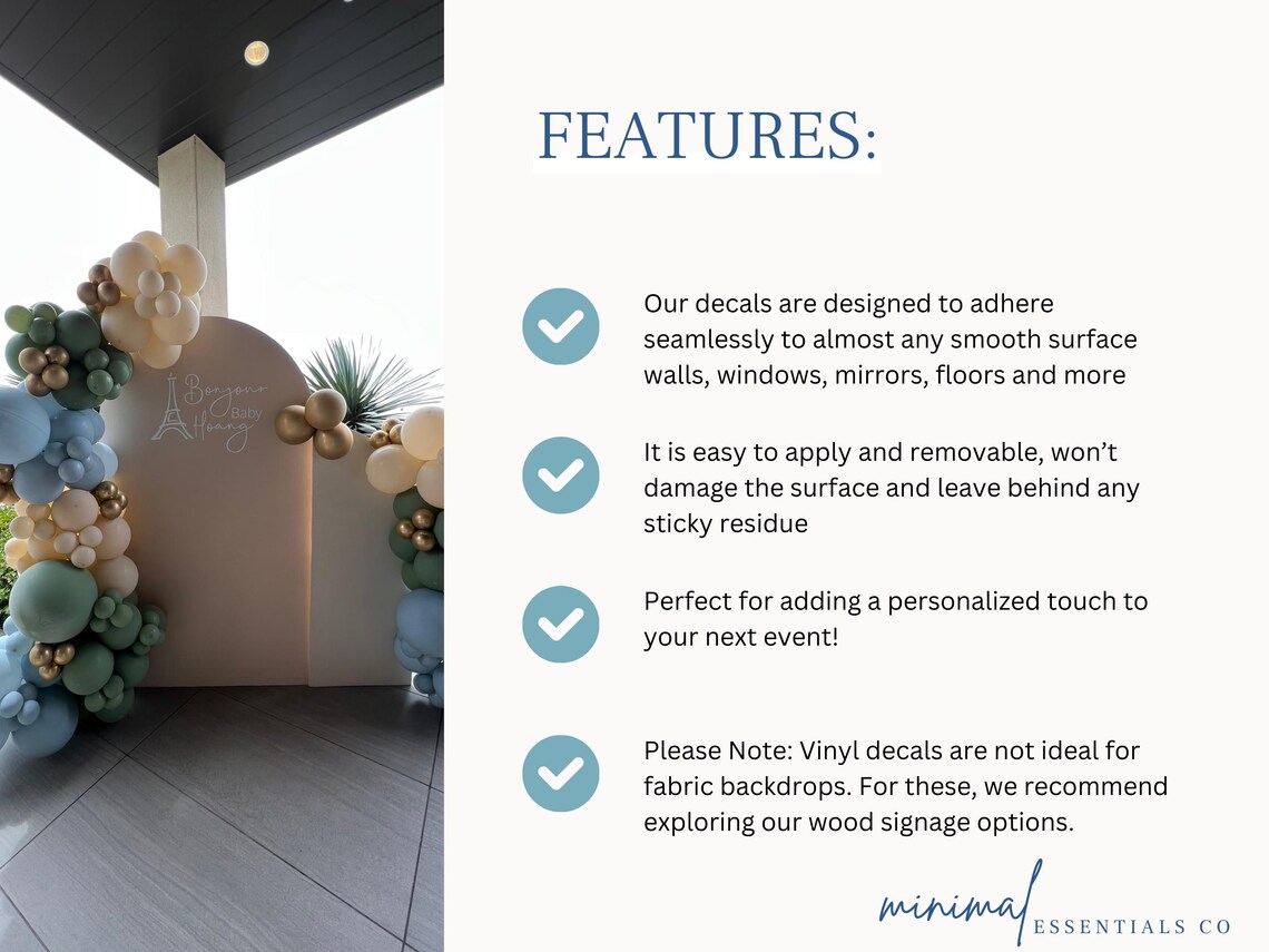 Happy Birthday Party Decal Sign, Birthday Decal for Decorations, Vinyl ...