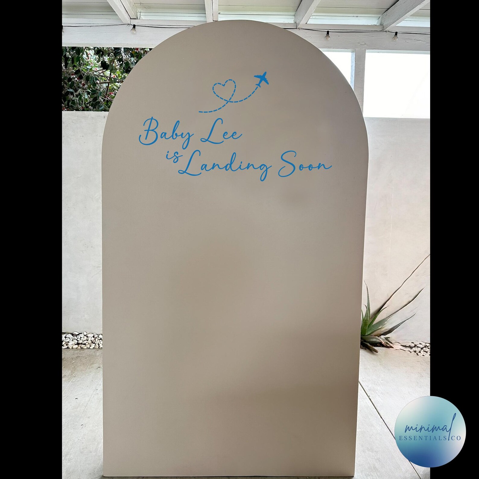 A Baby is Landing Soon Decal Sign, Personalized With Name, Baby Shower ...
