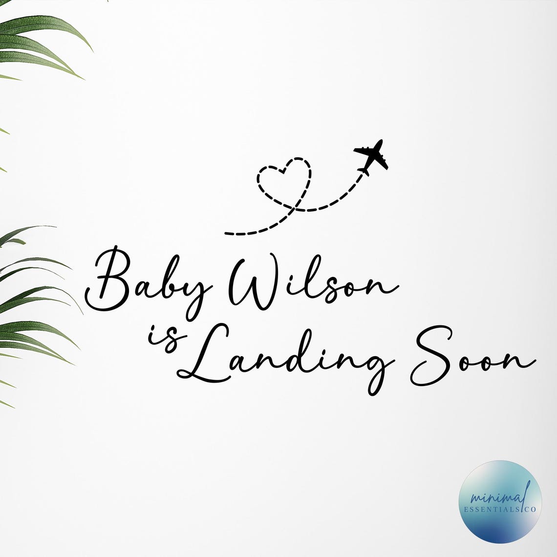 A Baby is Landing Soon Decal Sign, Personalized With Name, Baby Shower ...