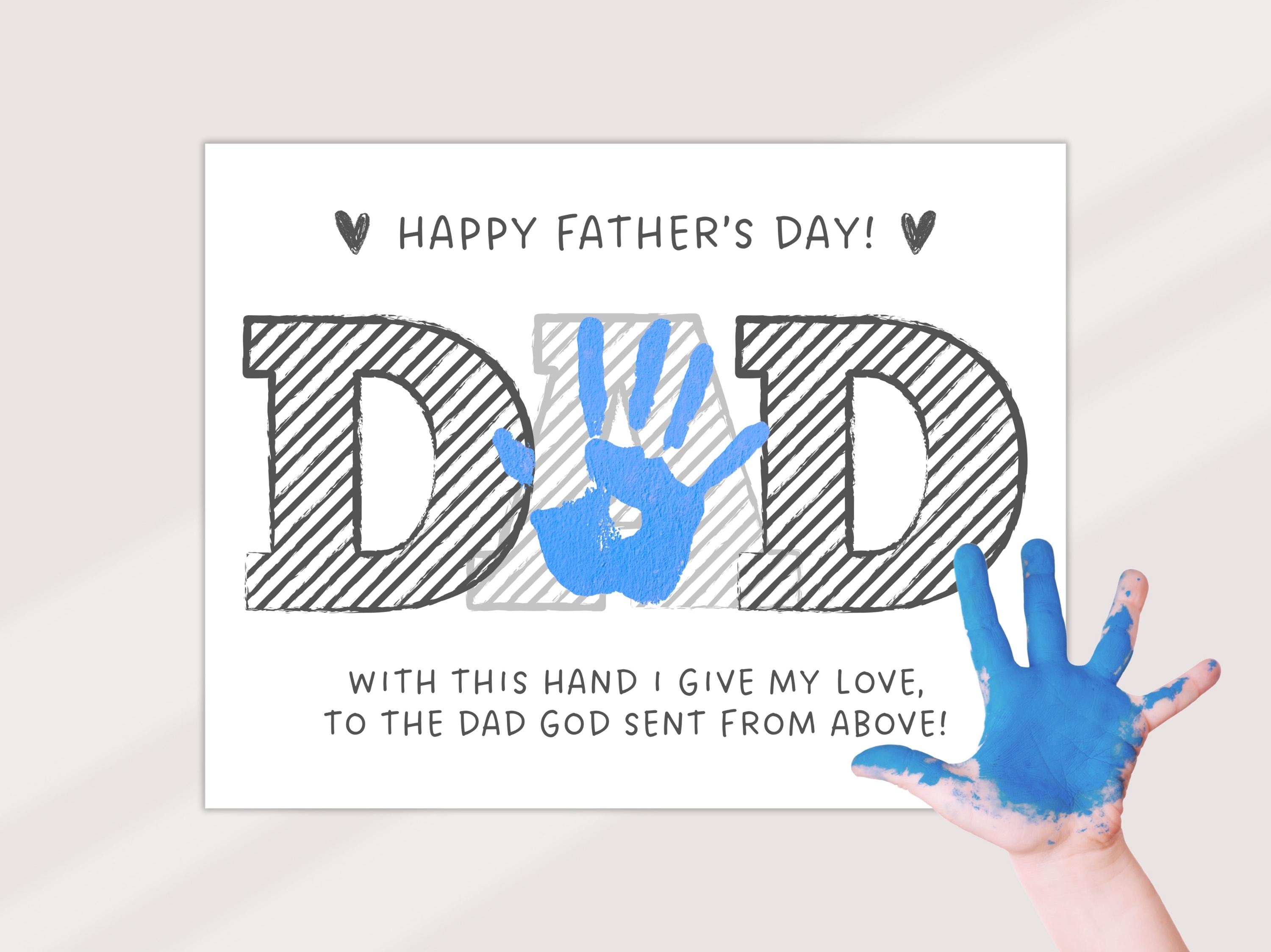 Christian Father’s Day Printable Handprint Craft for Preschool,father’s ...