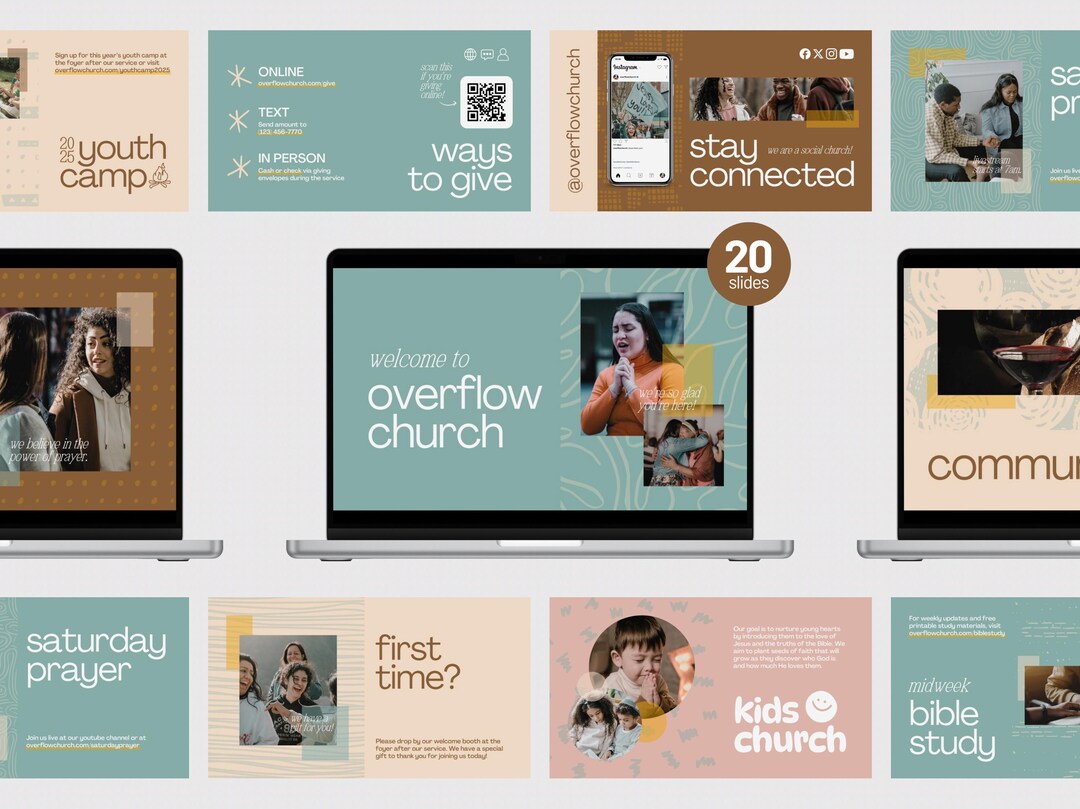 Modern Church Presentation Slides: Canva Templates (digital Download ...