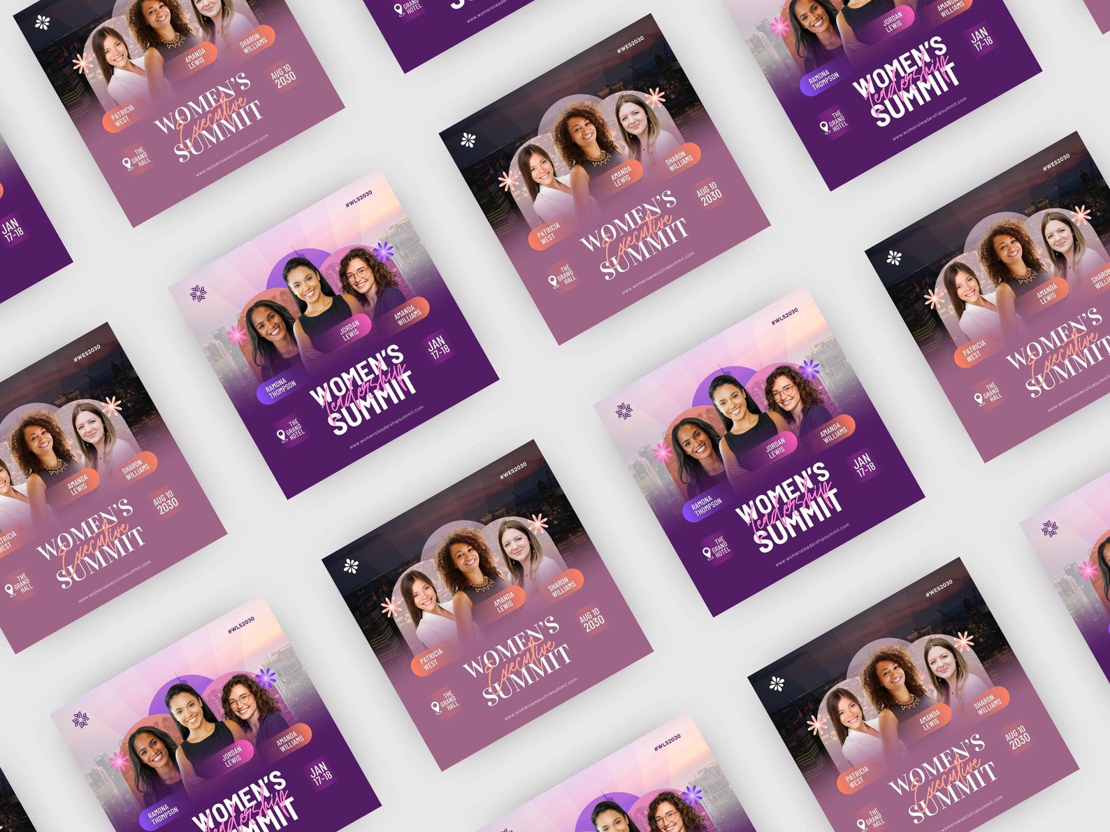 Women's Summit Social Media Flyer Templates (digital Download) - Etsy