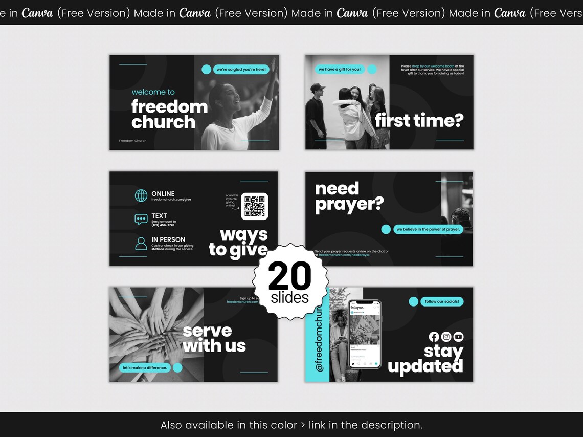 20 Modern Church Pre-service Slides Canva Templates, Aesthetic New ...