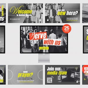 Modern Church Announcement Slides - Etsy
