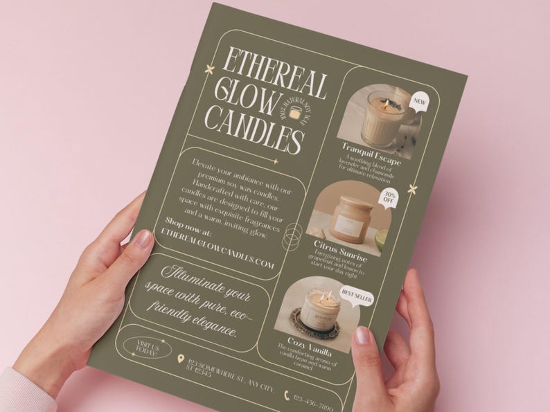 Candle Making Business Flyer Template (A4, US Letter) - Etsy