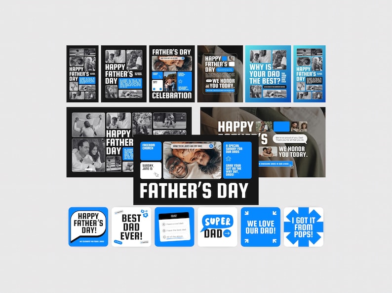 Father's Day Church Templates: Presentation, Social Media, Pop Signs ...