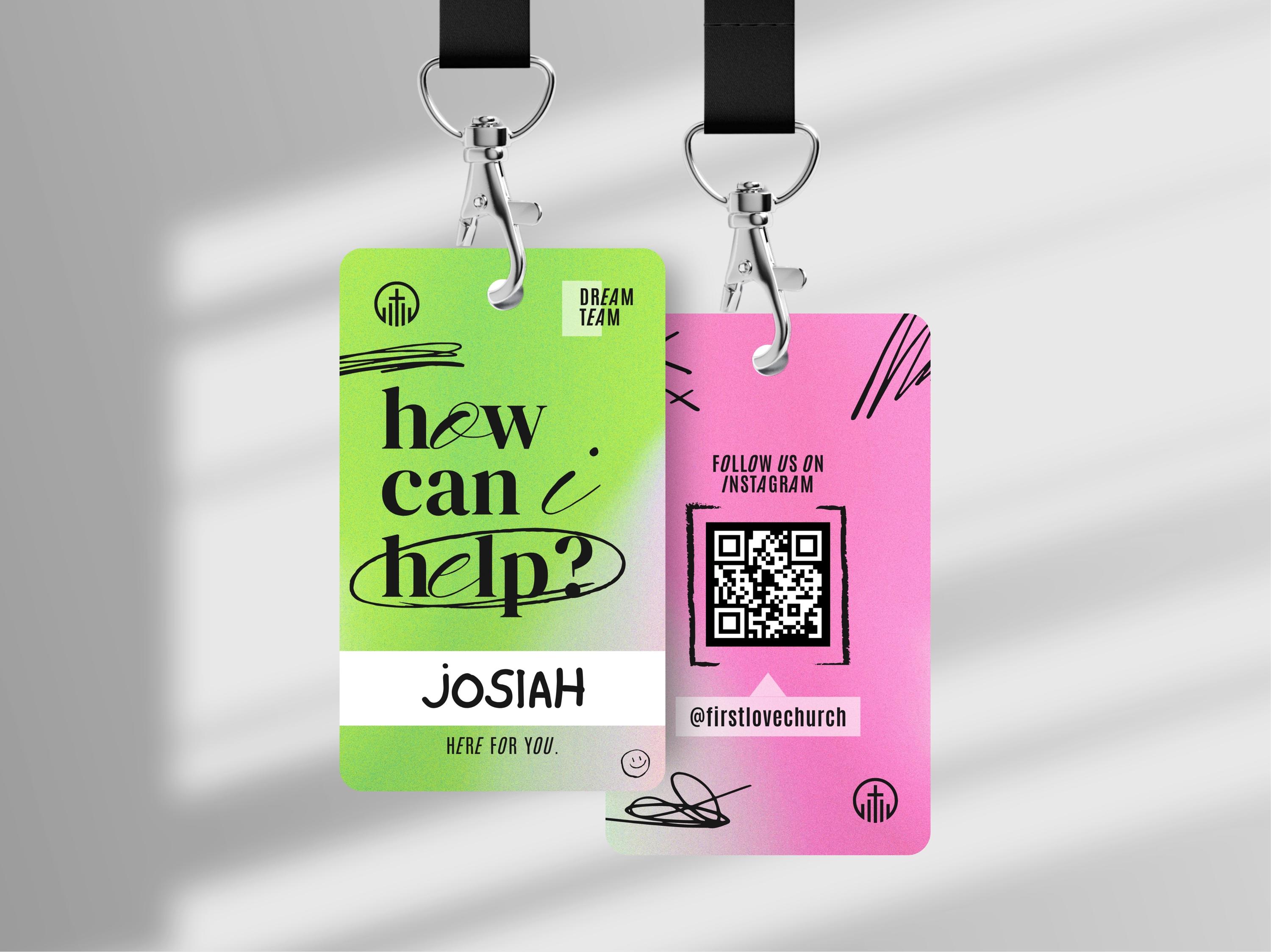 Modern Church ID Badges Template, Youth Volunteer (digital Download) - Etsy