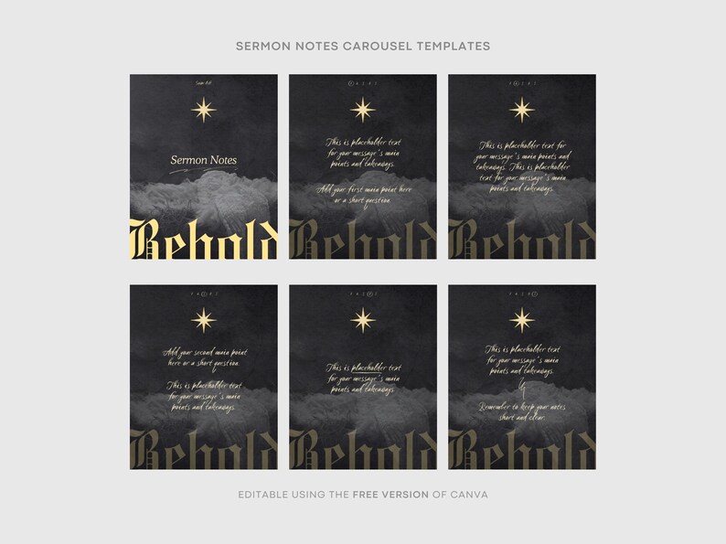 Christmas Sermon Series Graphics Pack: Contemporary Church (canva ...