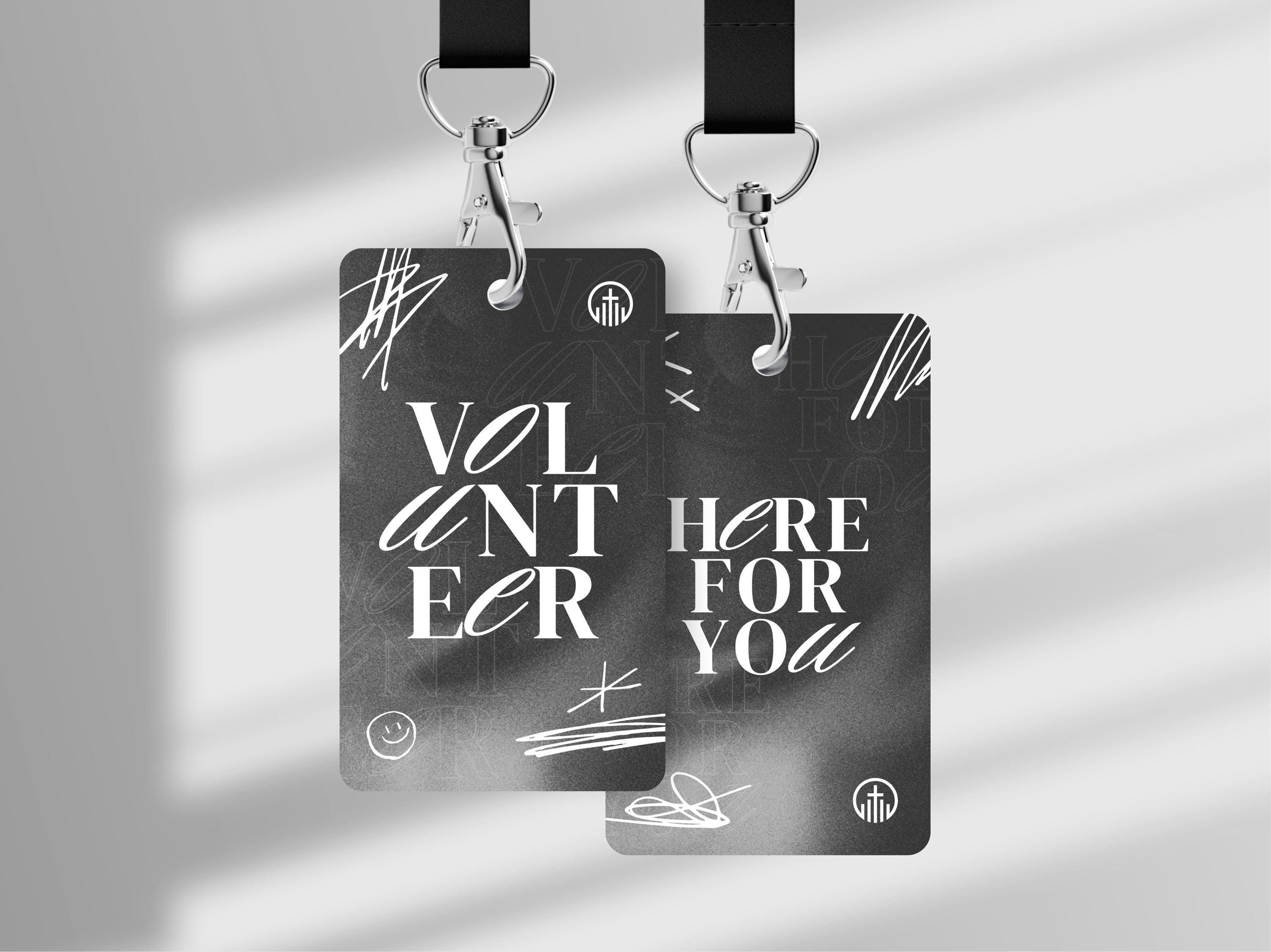Modern Church ID Badges Canva Template: Youth Volunteer Name Tags ...