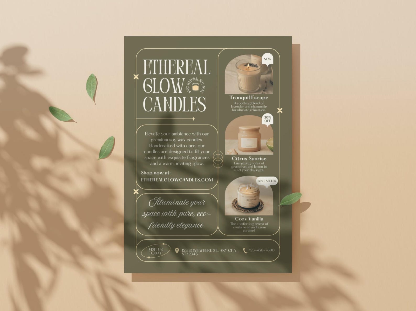 Candle Making Business Flyer Template (A4, US Letter) - Etsy