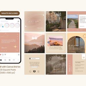 30 Psalms Bible Verse Social Media Templates, Beautiful Uplifting ...