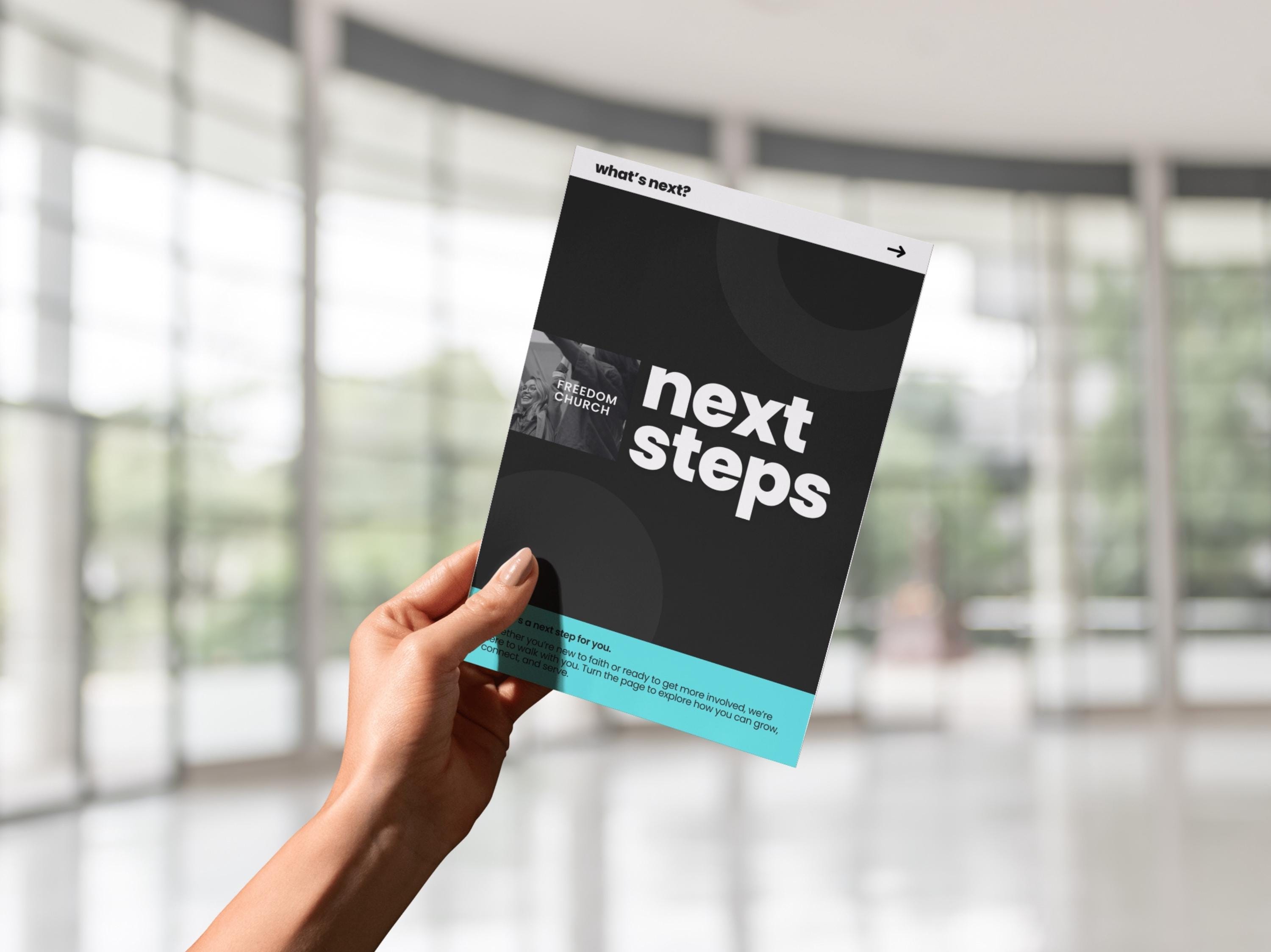 Modern Church Next Steps Card Template: Ministry Connect Groups ...