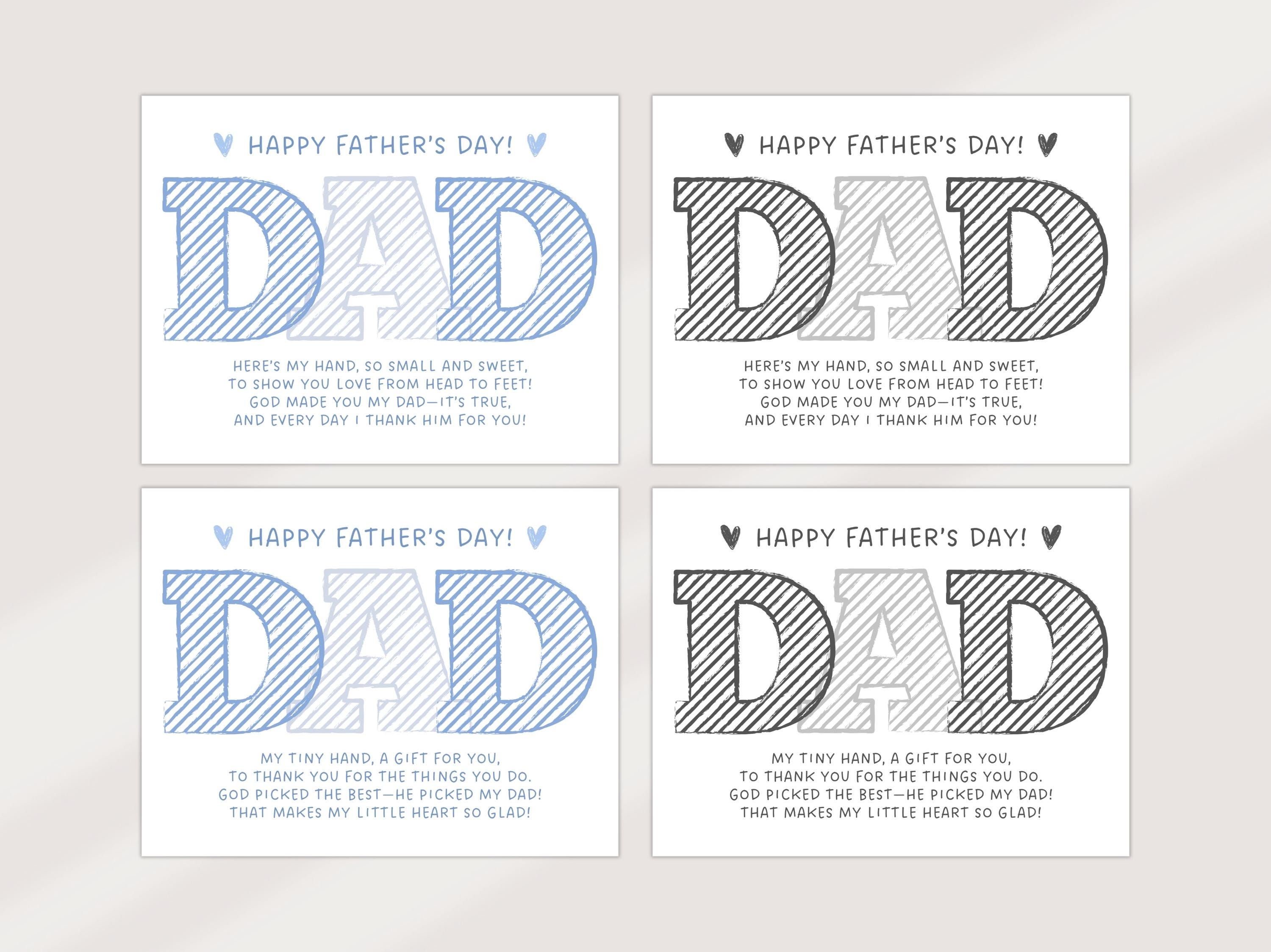 Christian Father’s Day Printable Handprint Craft for Preschool,father’s ...