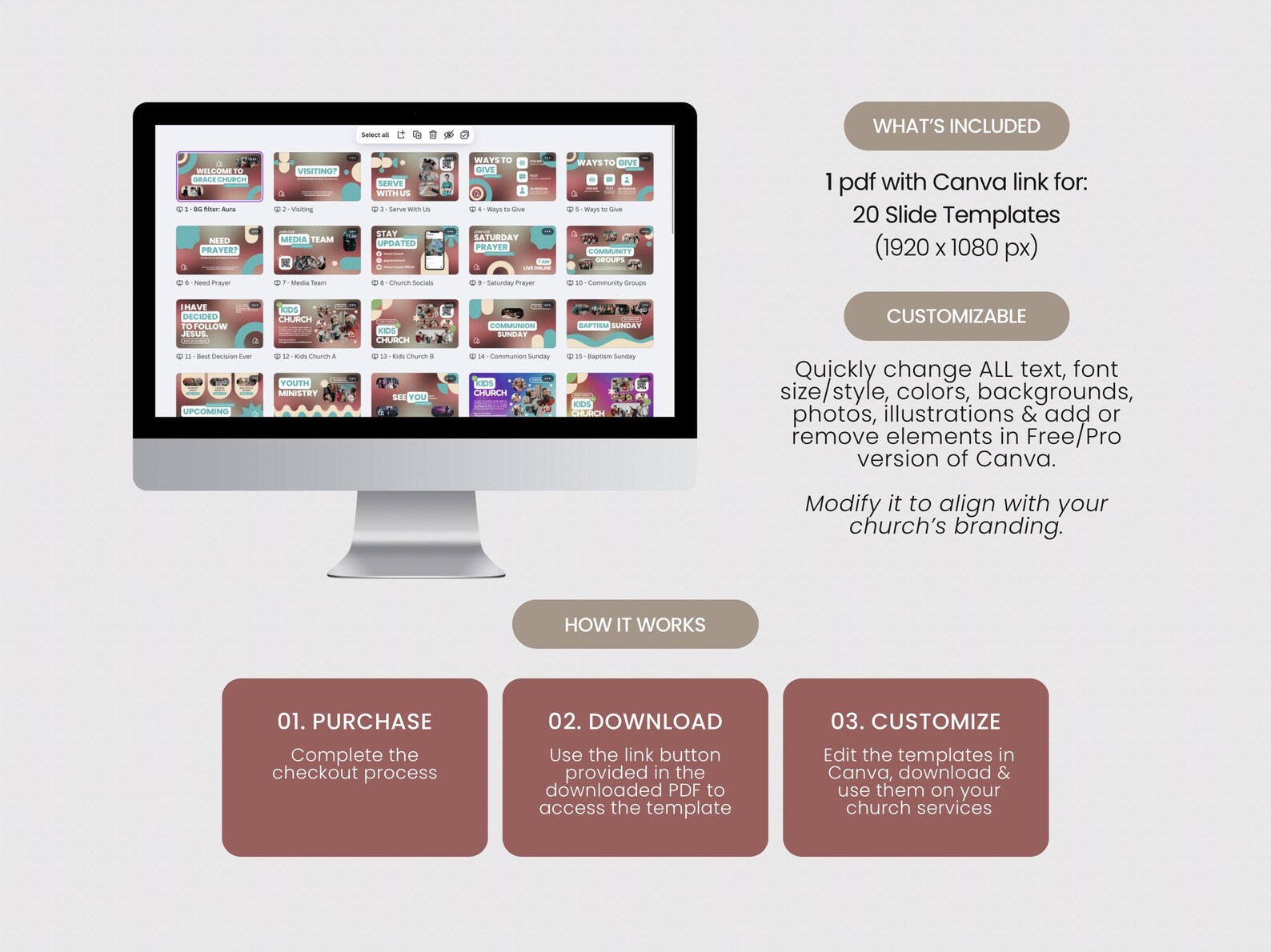 20 Gradient Modern Church Pre-service Slides Canva Templates, Aesthetic ...