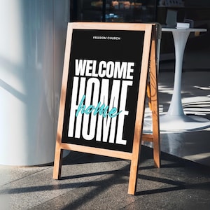 10 Modern Church A-frame Sign Templates: Welcome Signs (canva Editable ...