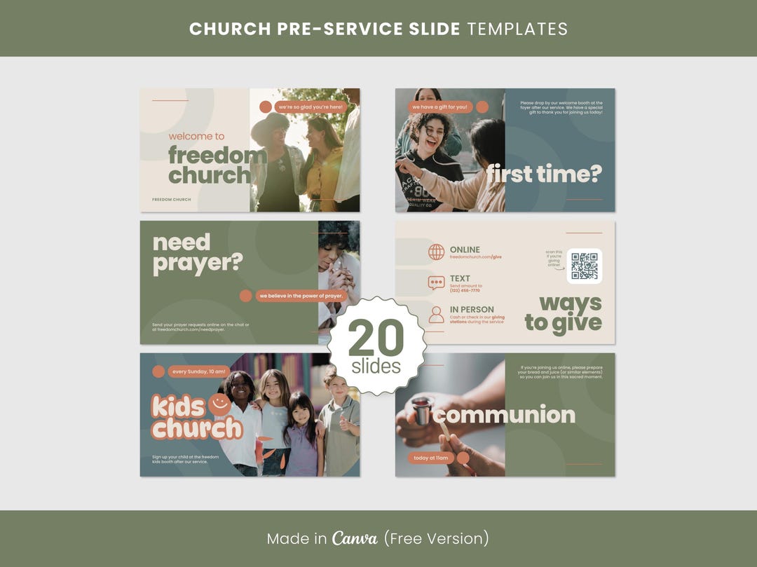Modern Church Presentation Slides Canva Templates,aesthetic Church Loop Slides,sunday ...