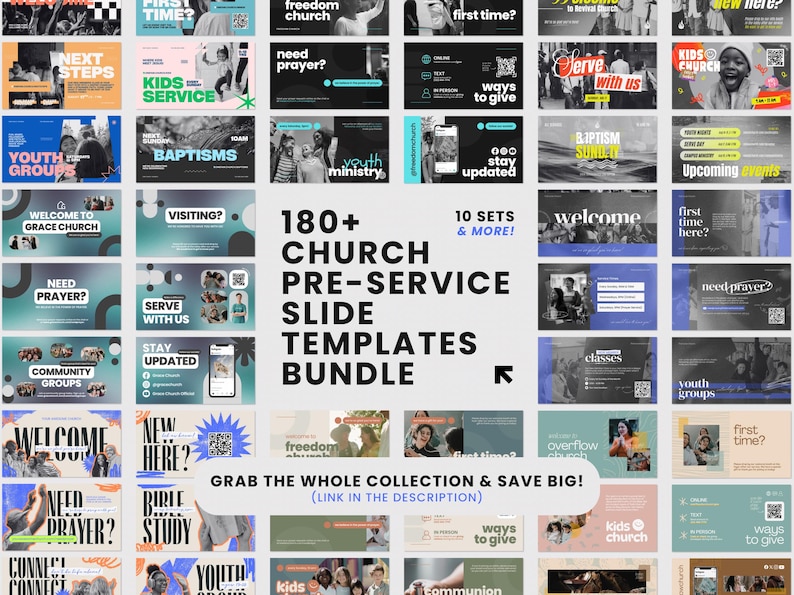 Modern Church Presentation Slide Templates (digital Download) - Etsy