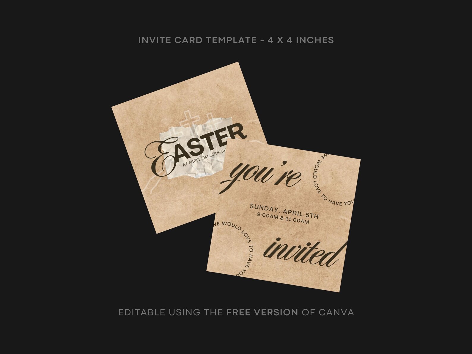 Easter Sunday Church Graphics (canva Editable, Digital Download) - Etsy