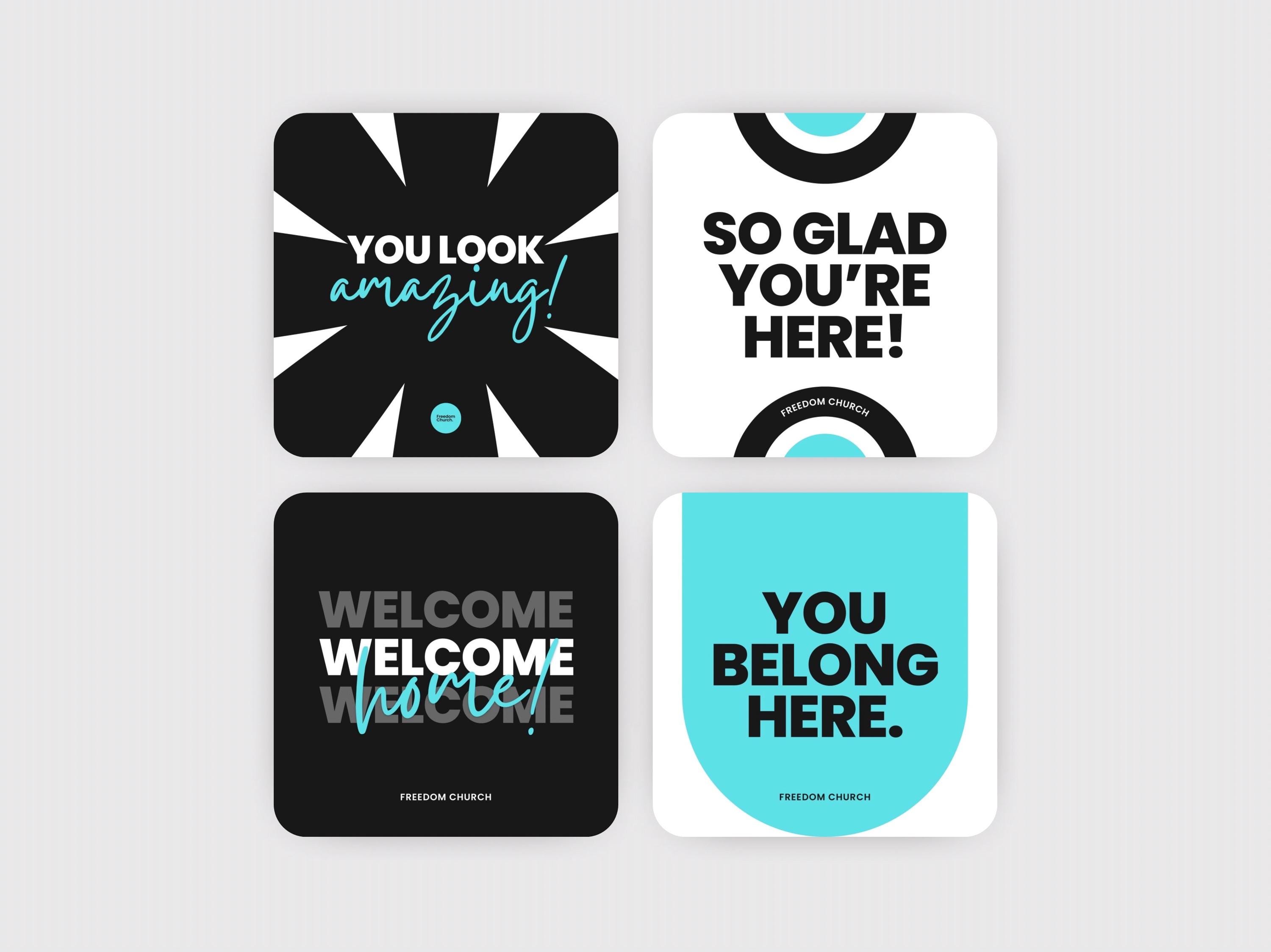 15 Modern Church Welcome Signs, Sunday Pop Signs, Handheld Signs for ...